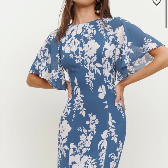 Reformation | Dresses | Reformation Carletta Dress Cyanotype Nwt | Poshmark